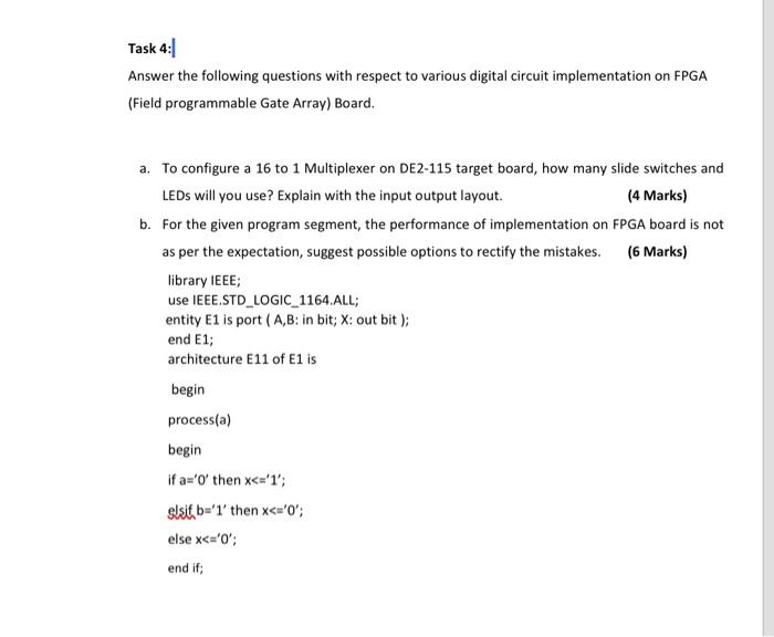 Solved Task 4:1 Answer the following questions with respect | Chegg.com