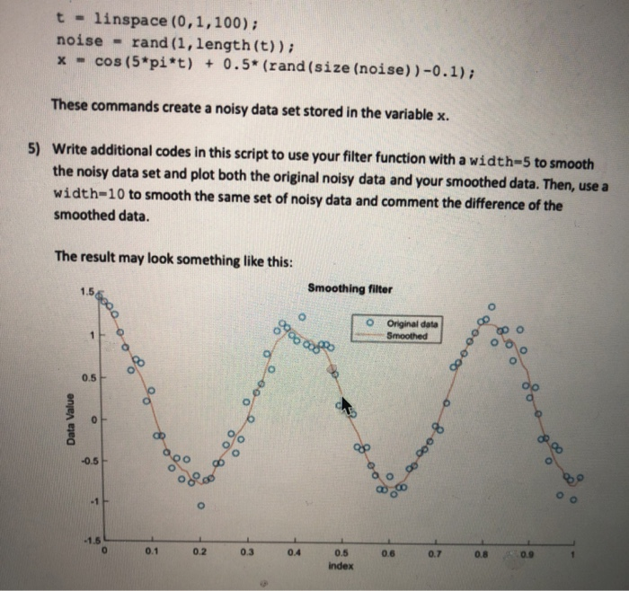 Solved 1. Smoothing filter A smoothing filter averages out | Chegg.com