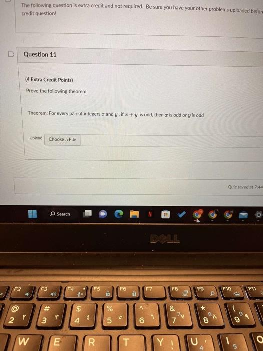 Solved The following question is extra credit and not | Chegg.com