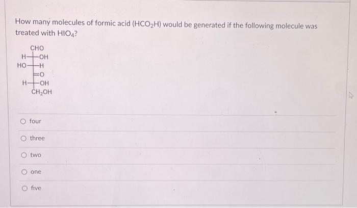 Solved How many molecules of formic acid (HCO2H) would be | Chegg.com
