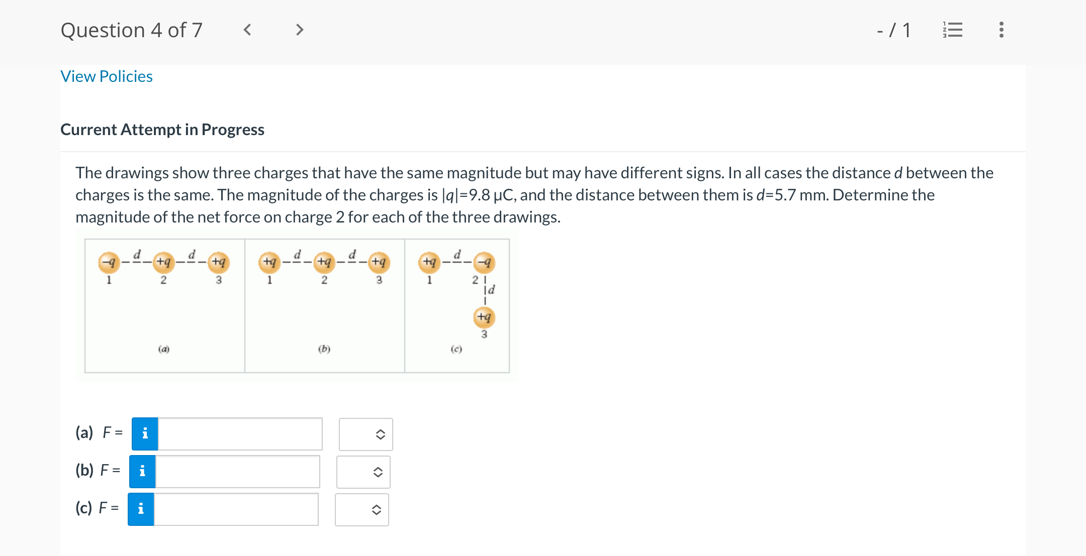 Solved Question 4 ﻿of 7/ 1View PoliciesCurrent Attempt in | Chegg.com