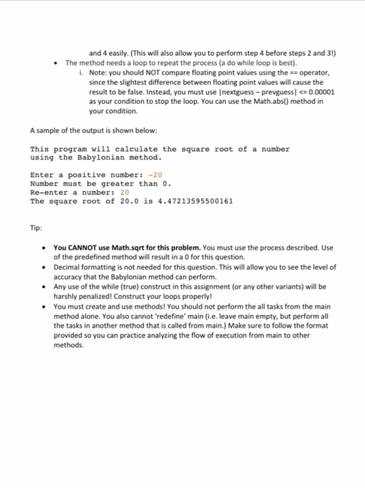 Solved Babylonian Square Root Method Before calculators and | Chegg.com