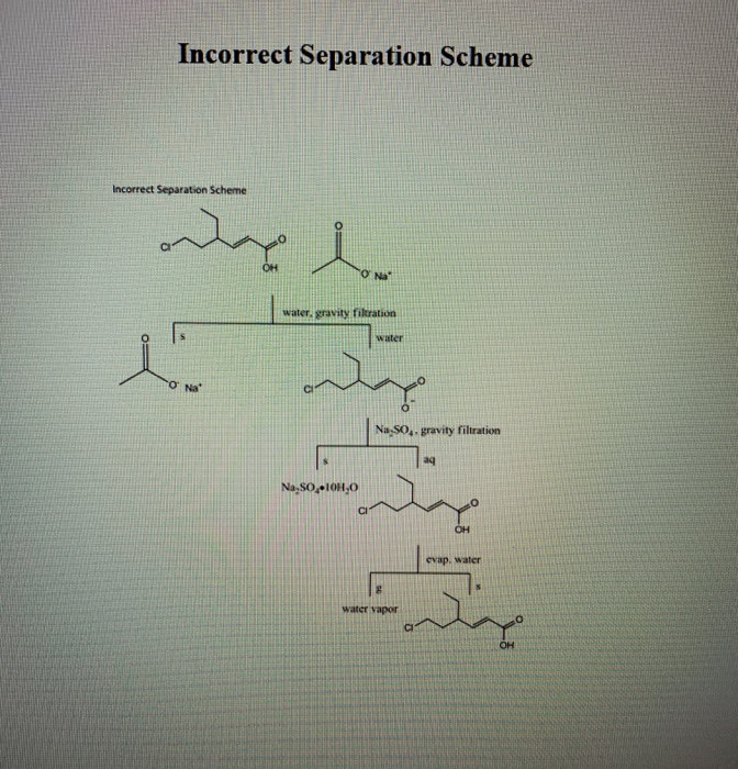 Solved Incorrect Separation Scheme Incorrect Separation | Chegg.com