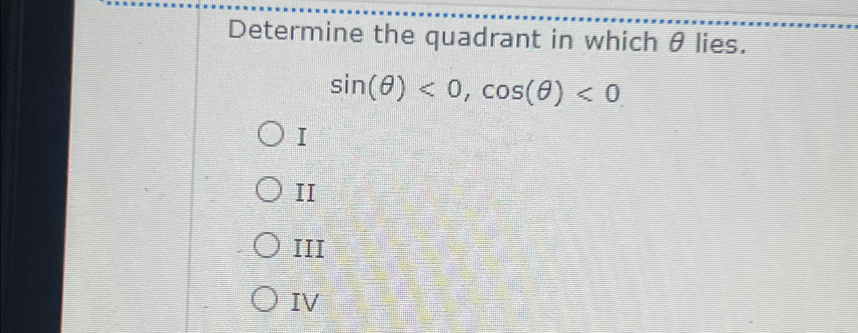 Solved Determine the quadrant in which θ | Chegg.com