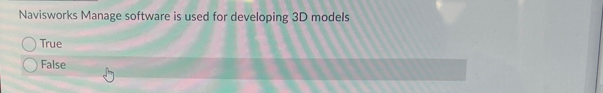 Solved Navisworks Manage software is used for developing 3D | Chegg.com