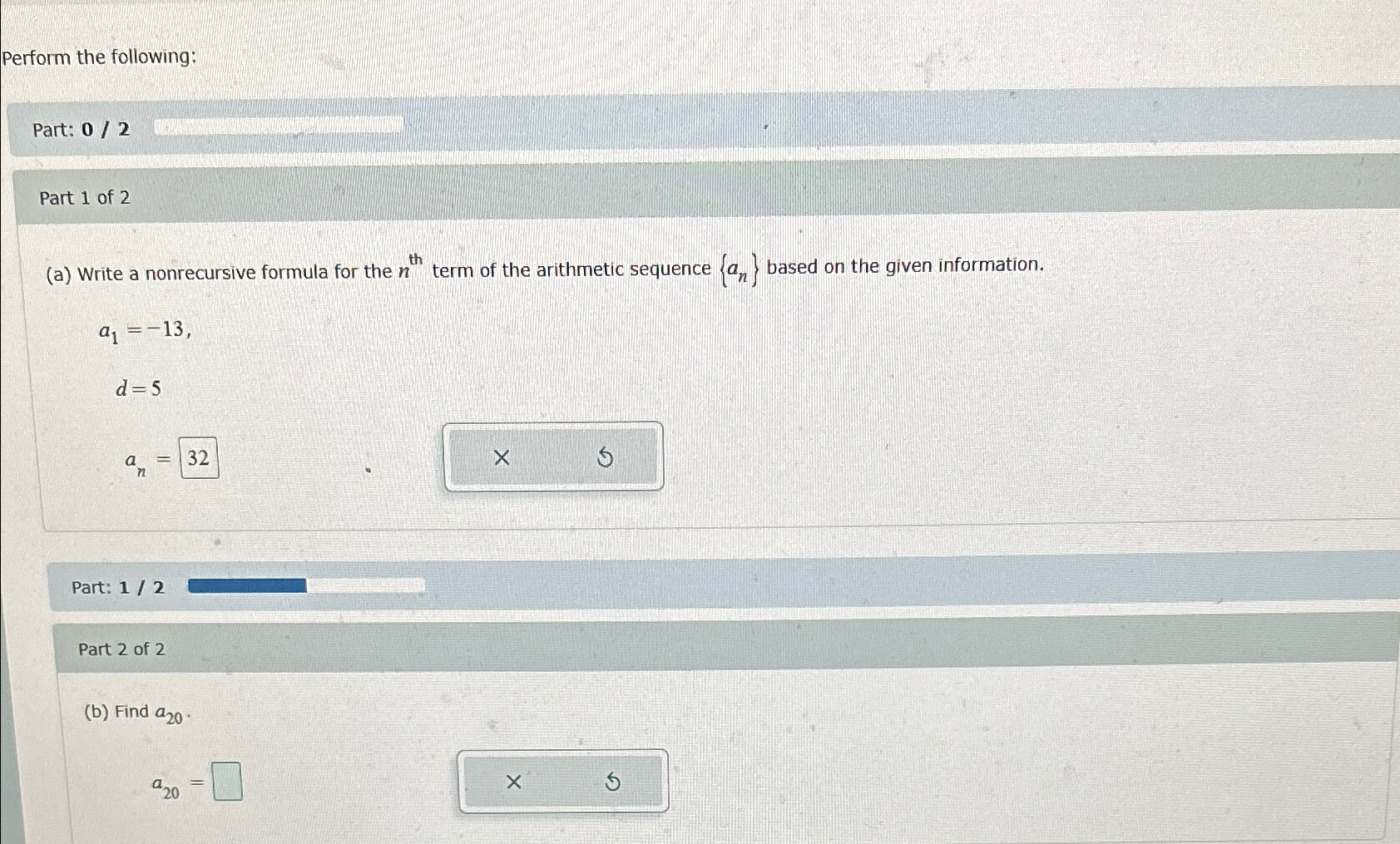 Solved Perform the following:Part: 0 / 2Part 1 ﻿of 2(a) | Chegg.com