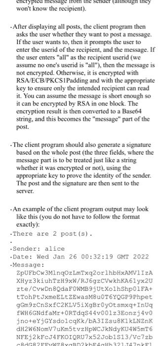 Solved You will write a client-server message board | Chegg.com