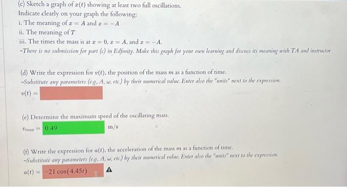 Solved Please review "Lecture 24: Intro to Oscillations" for | Chegg.com
