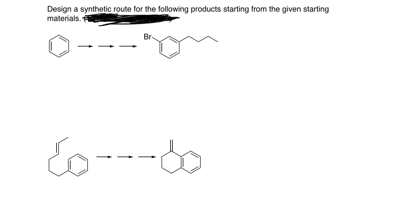 Solved Design a synthetic route for the following products | Chegg.com