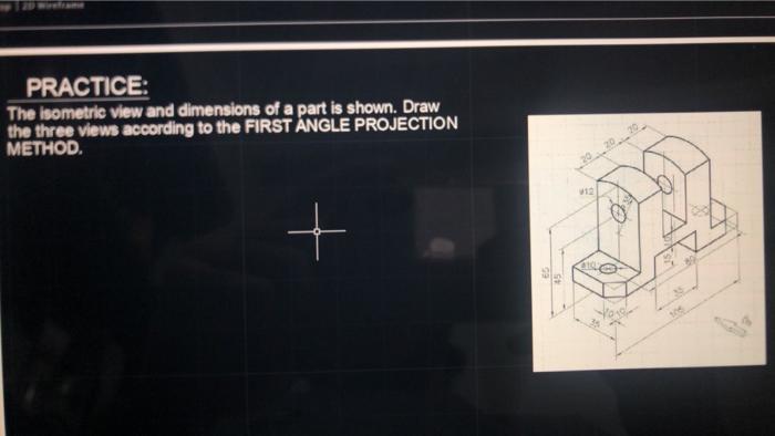 Solved PRACTICE: The isometric view and dimensions of a part | Chegg.com