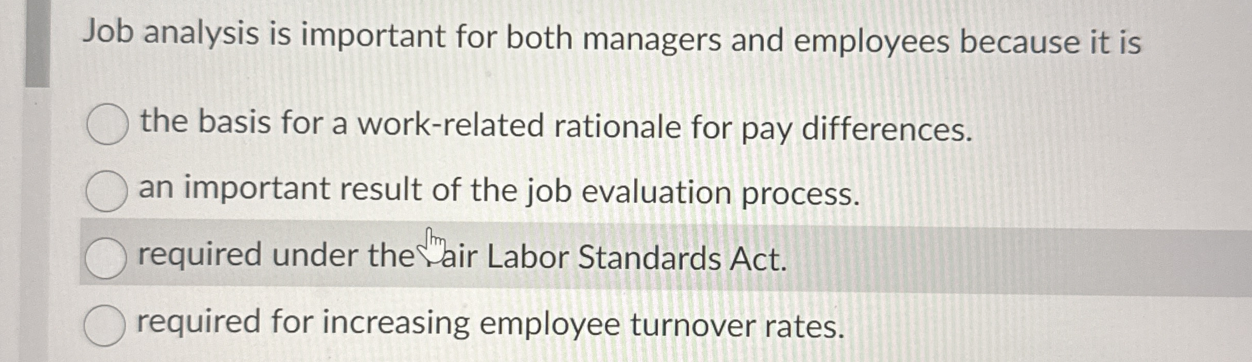 Solved Job analysis is important for both managers and | Chegg.com