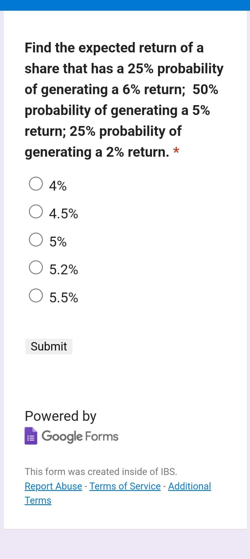 Solved Find the expected return of a share that has a 25% | Chegg.com