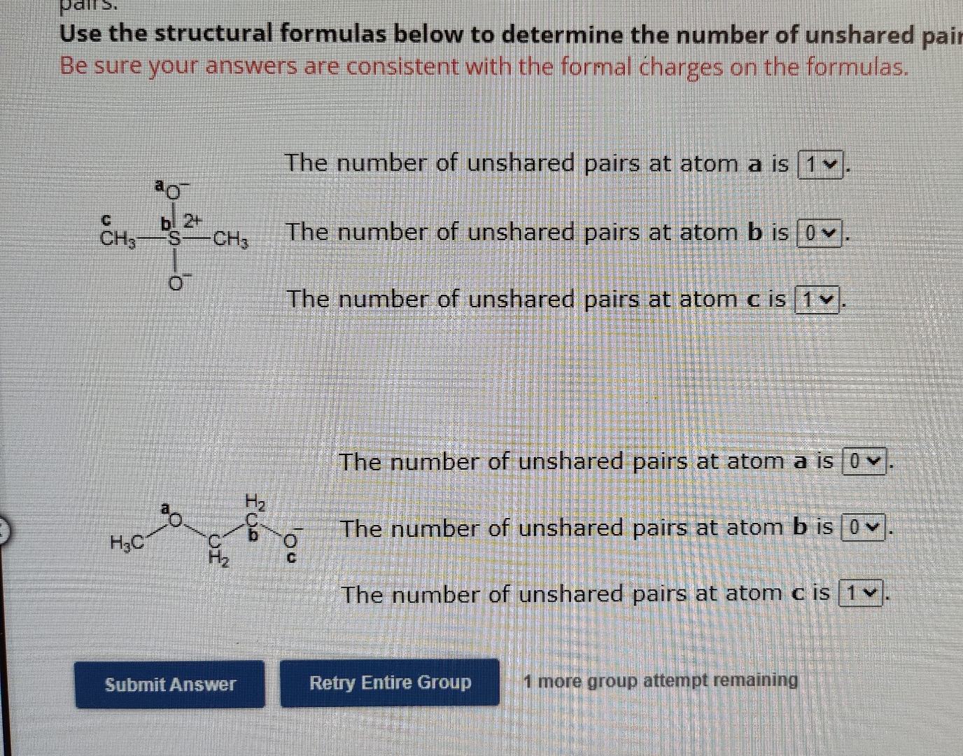 Solved Use the structural formulas below to determine the | Chegg.com