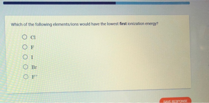 Solved Which of the following elements/ions would have the | Chegg.com