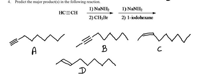 Solved 4. Predict the major product(s) in the following | Chegg.com