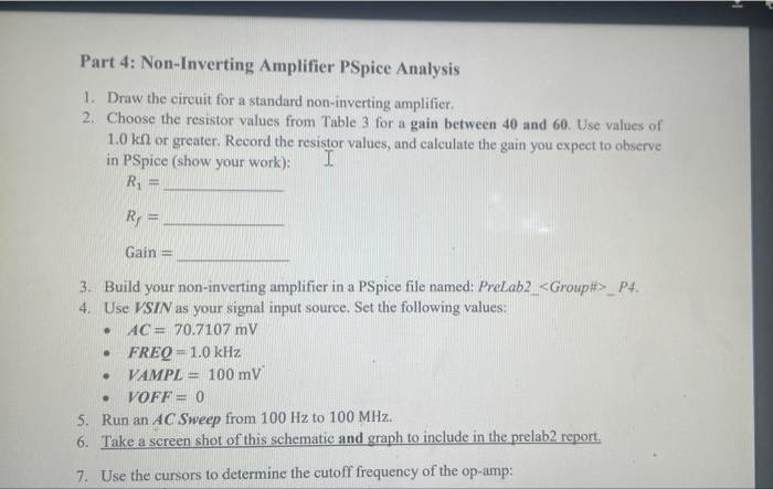 Solved 1. Draw the circuit for a standard non-inverting | Chegg.com