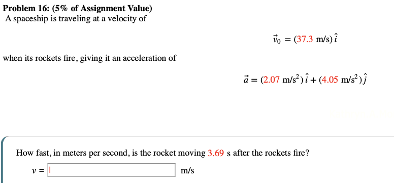 Solved How fast, in ﻿meters per second, is ﻿the rocket | Chegg.com