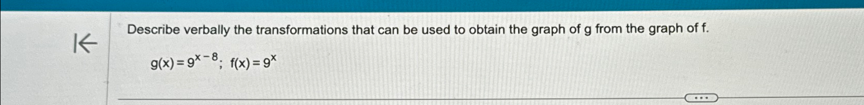 Solved Describe verbally the transformations that can be | Chegg.com
