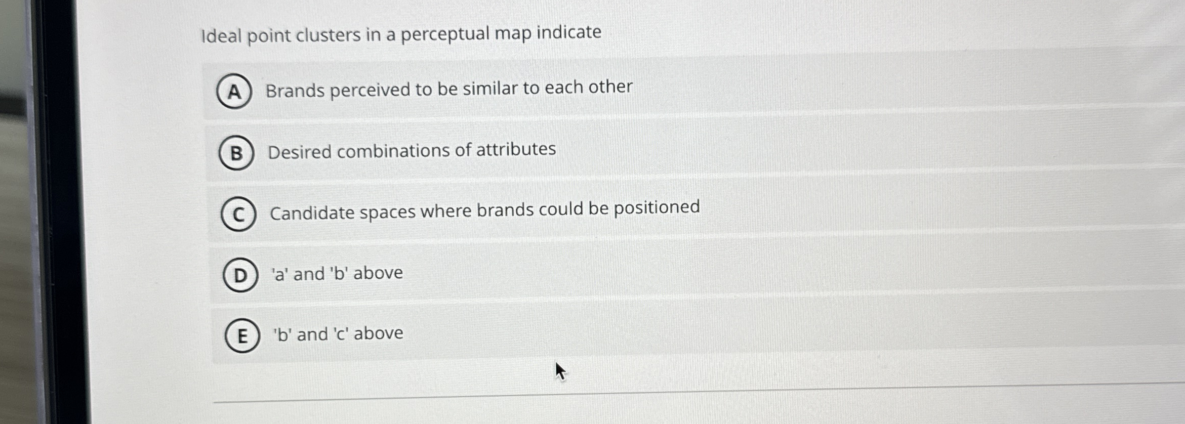 Solved Ideal point clusters in a perceptual map | Chegg.com