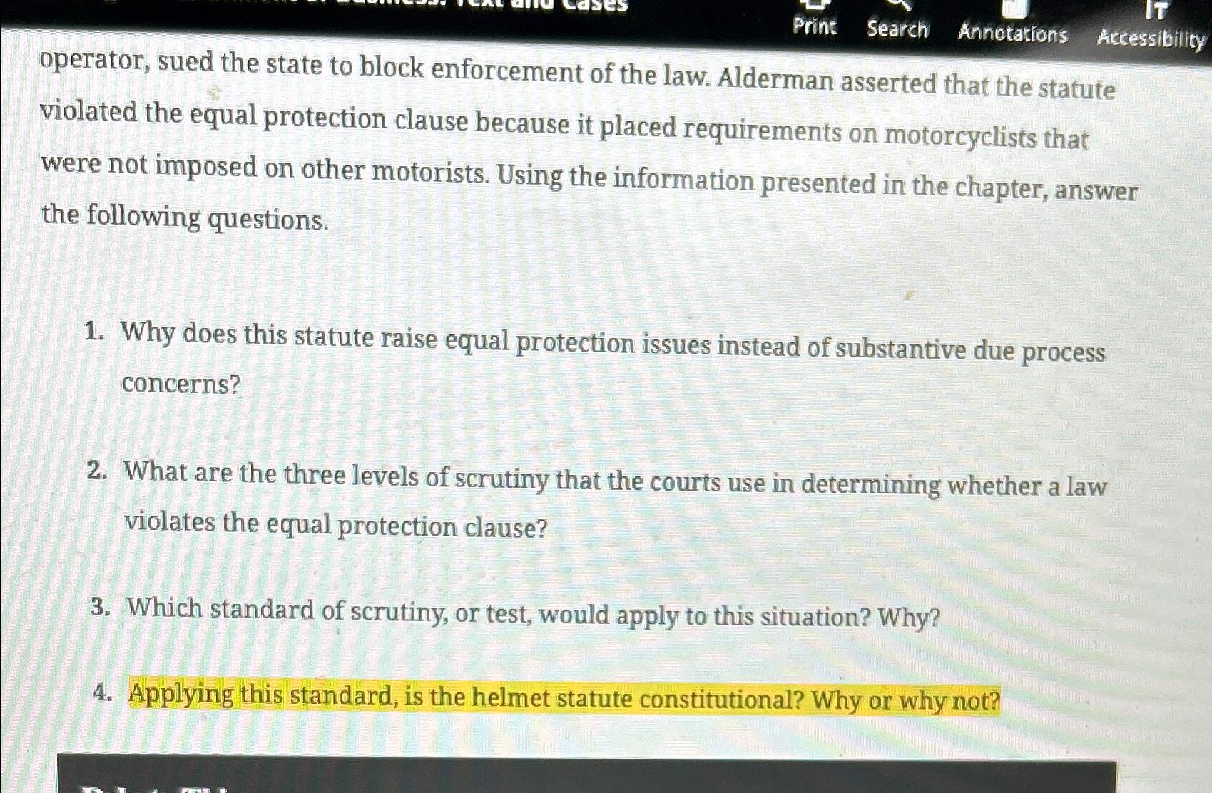 Solved operator, sued the state to block enforcement of the | Chegg.com