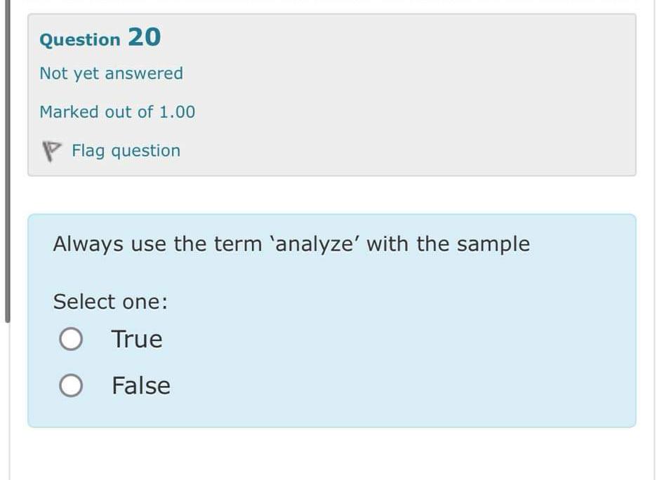 Solved Question 20Not yet answeredMarked out of 1.00Flag | Chegg.com Solved Question 20Not yet answeredMarked out of 1.00Flag | Chegg.com