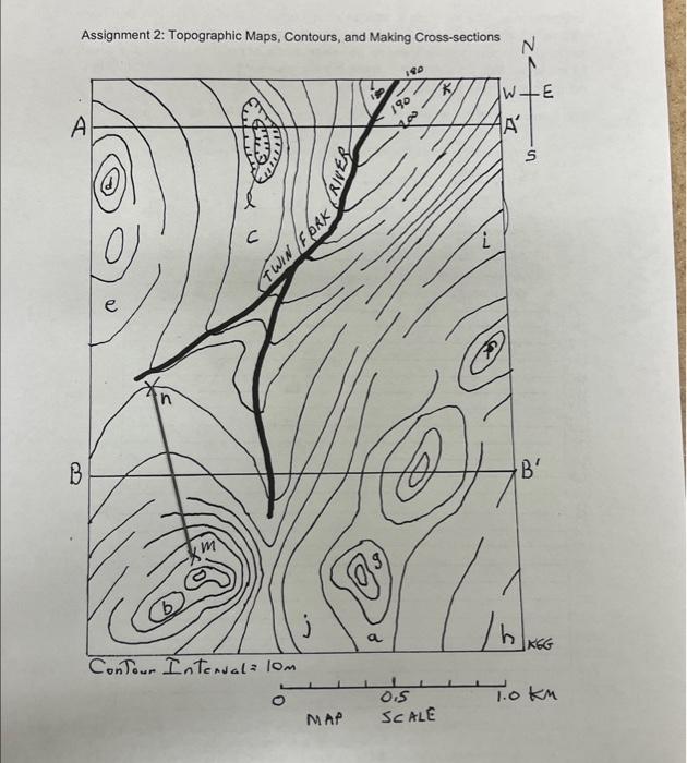 Solved Assignment 2: Topographic Maps, Contours, and Making | Chegg.com