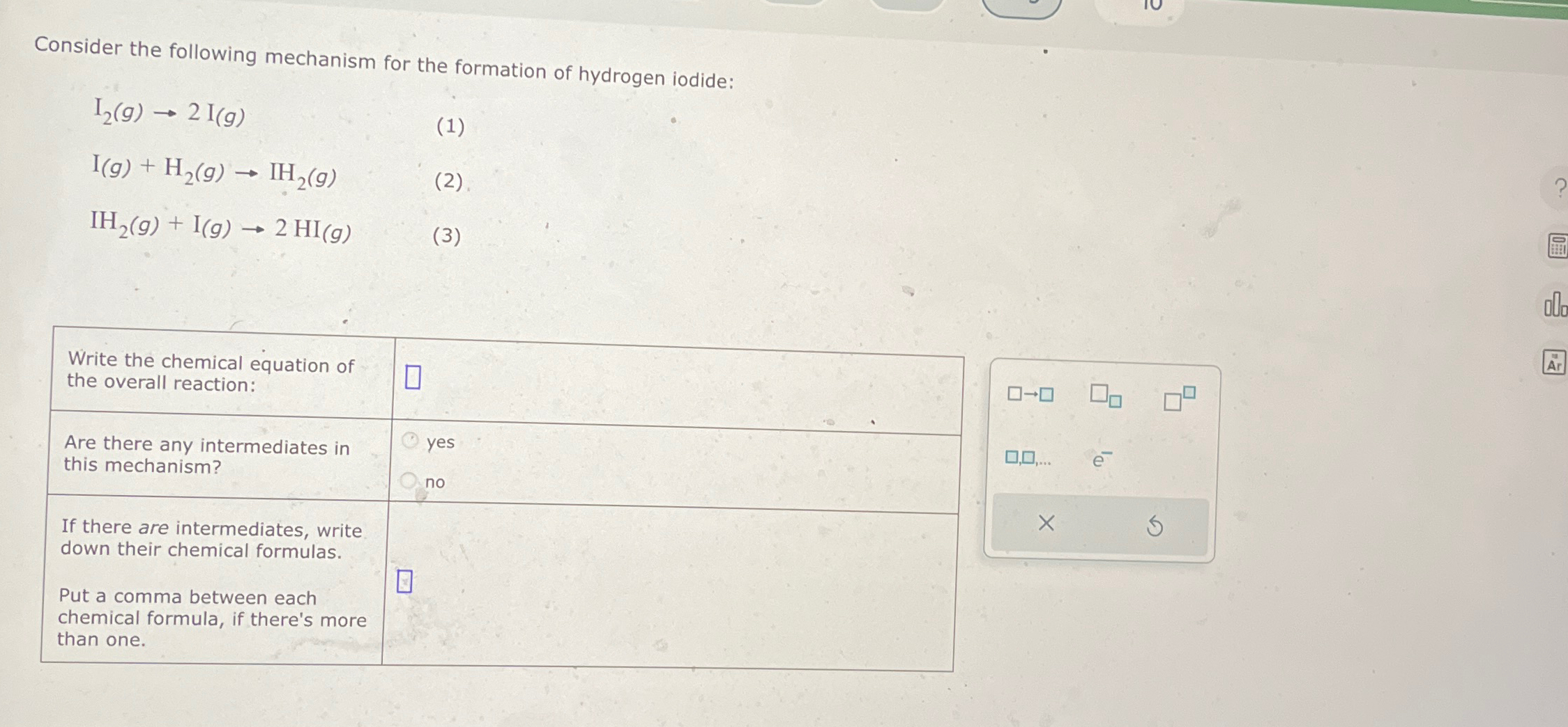 Solved Consider the following mechanism for the formation of | Chegg.com