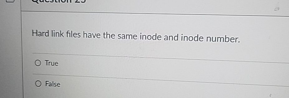 Solved Hard link files have the same inode and inode | Chegg.com