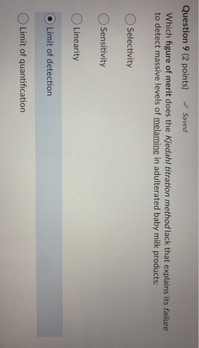 Solved Question 9 (2 points) Saved Which figure of merit | Chegg.com