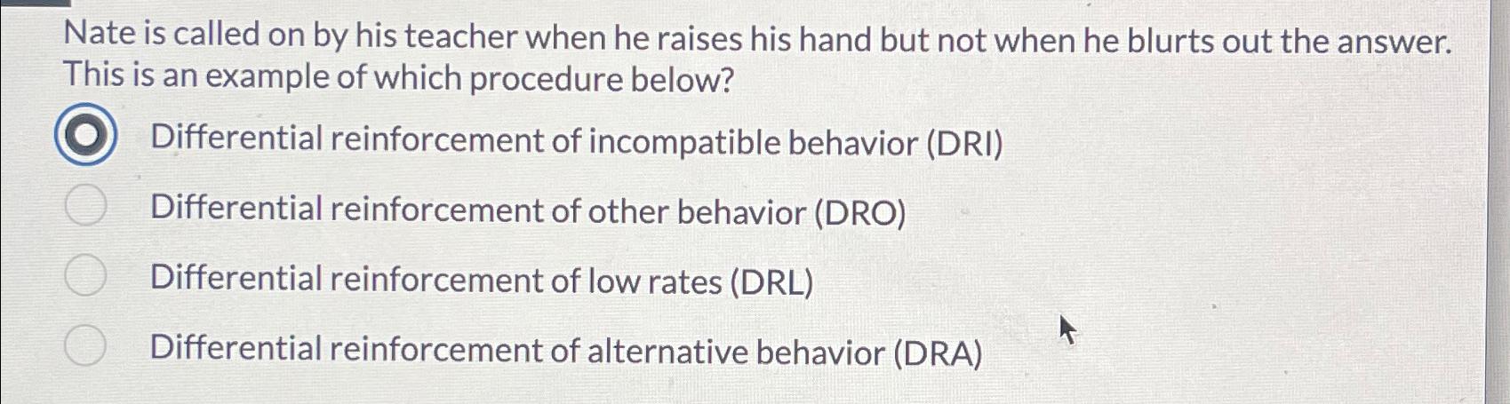 Solved Nate is called on by his teacher when he raises his | Chegg.com