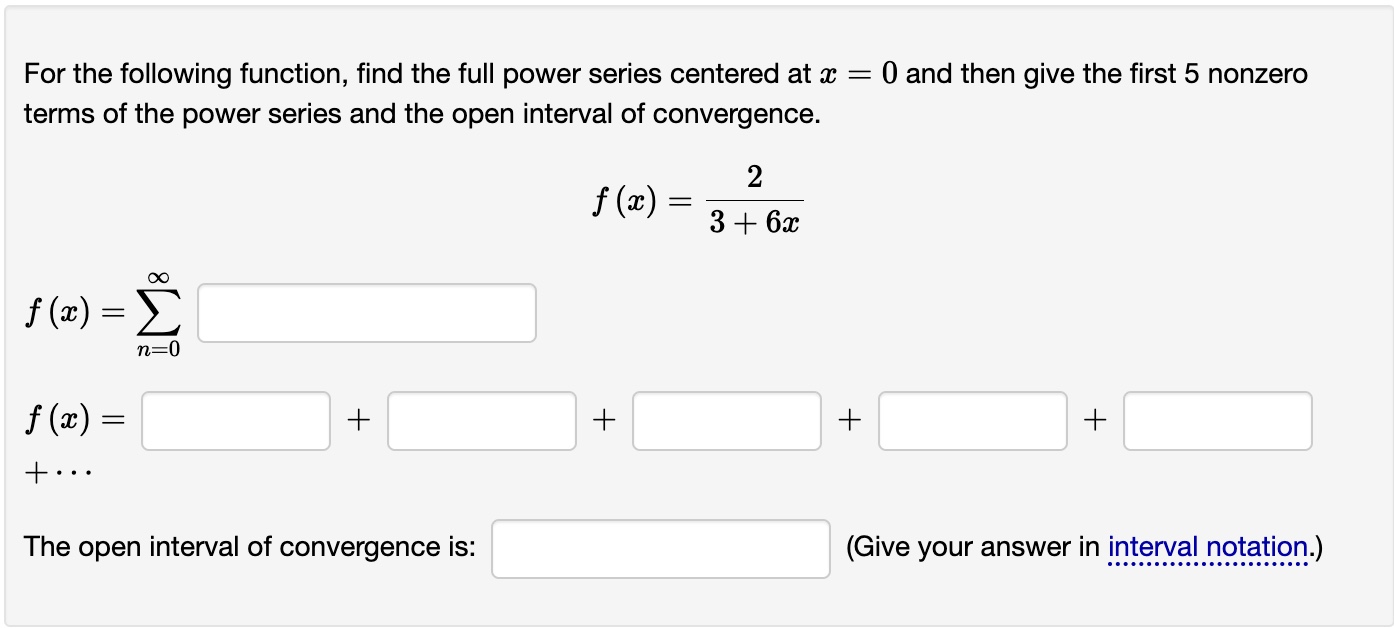 Solved For the following function, find the full power | Chegg.com