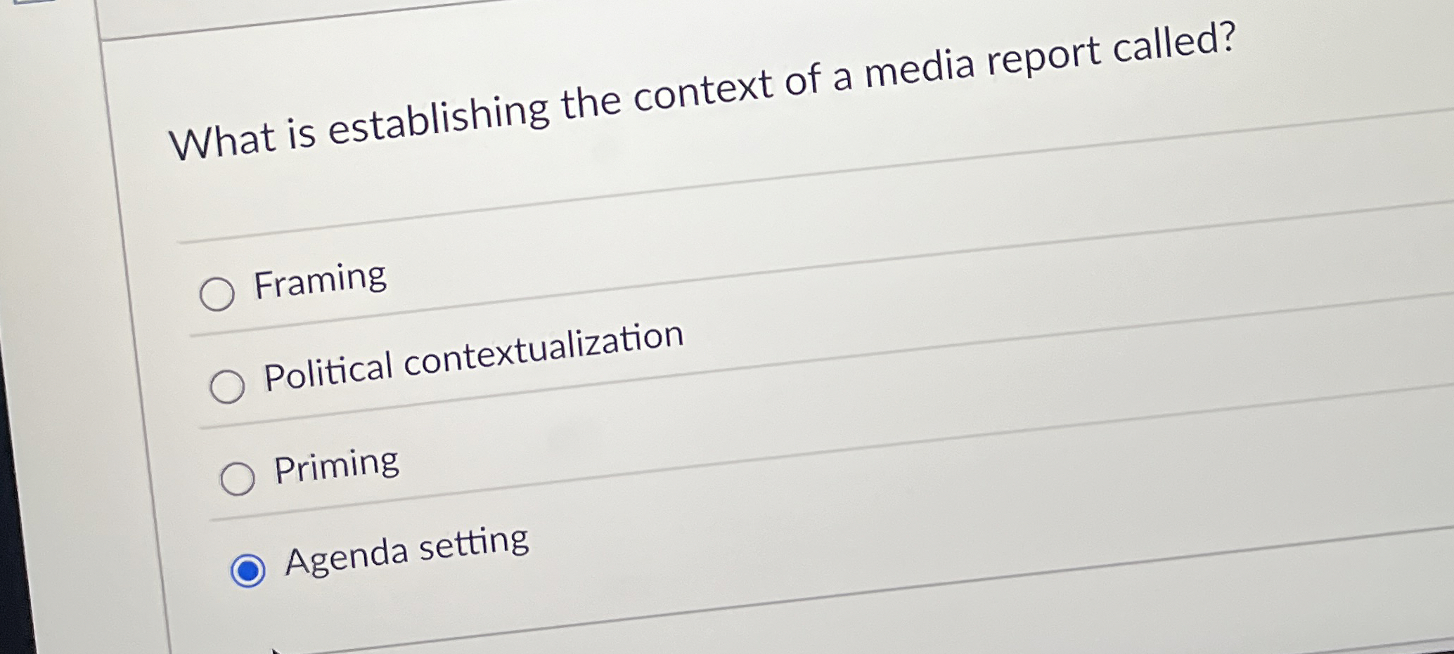 High Quality SOLUTION What is establishing the context of a media report | Chegg.com
