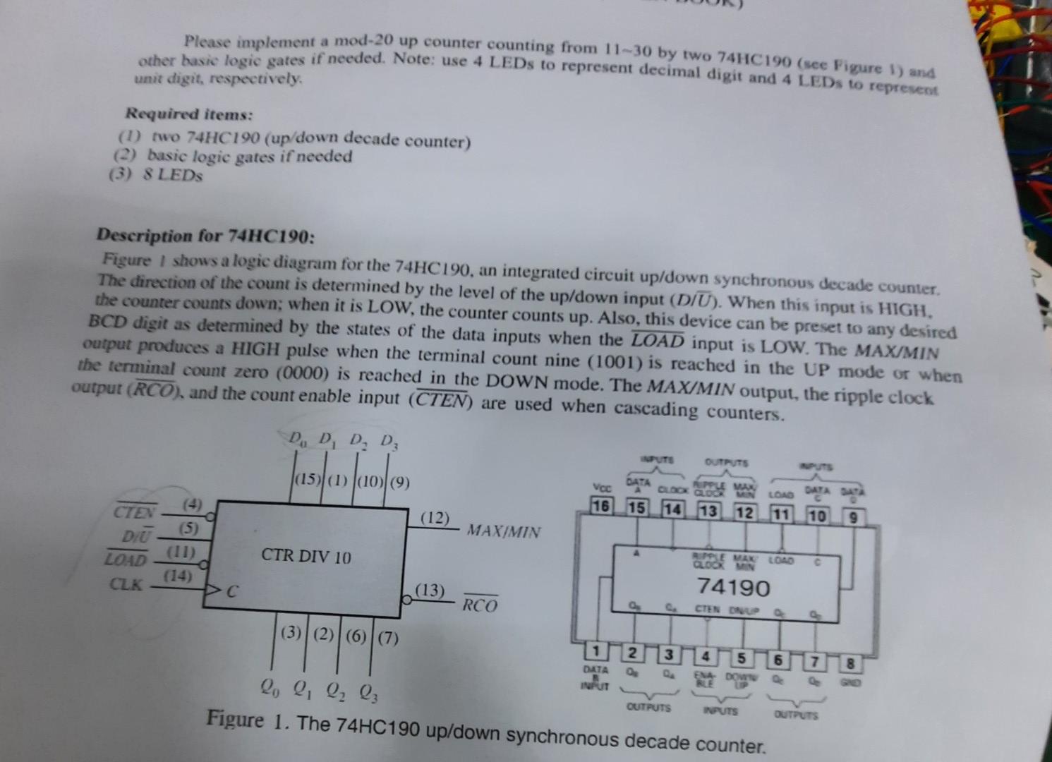 Please implement a mod-20 up counter counting from | Chegg.com
