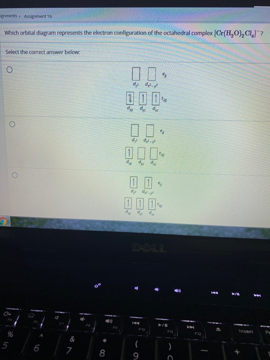 Solved ignments > Assignment 16 Which orbital diagram | Chegg.com
