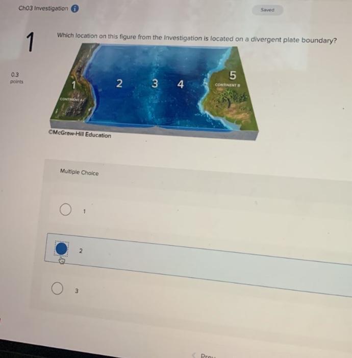 Solved Which location on this figure from the Investigation | Chegg.com