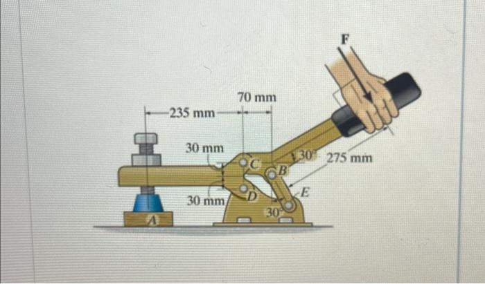 Solved Consider the toggle clamp shown in (Figure 1).If a | Chegg.com