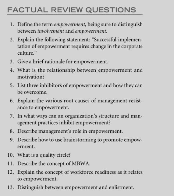 Solved This is actually Total Quality Management. answer | Chegg.com