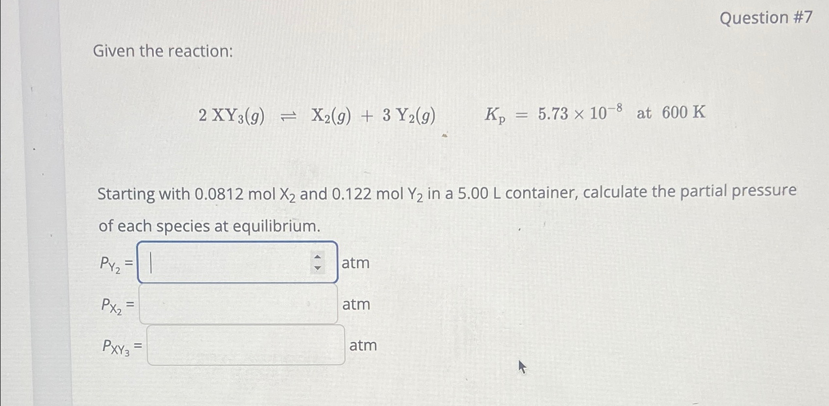 Solved Question #7Given the | Chegg.com