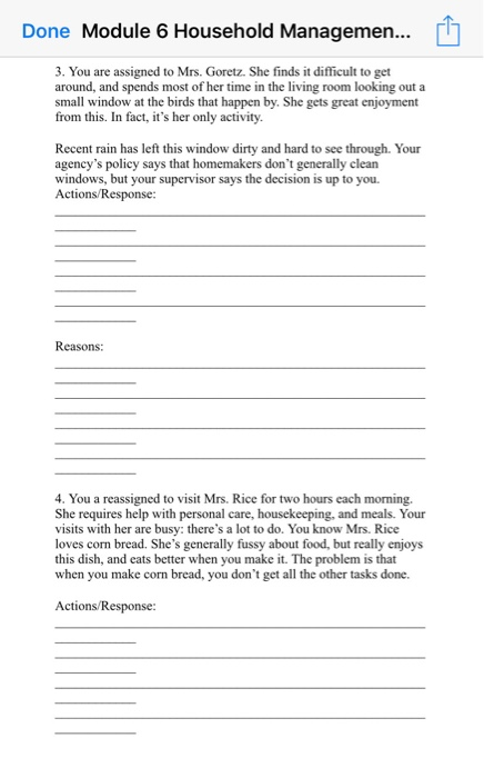 Solved Done Module 6 Household Managemen... 17 Household | Chegg.com