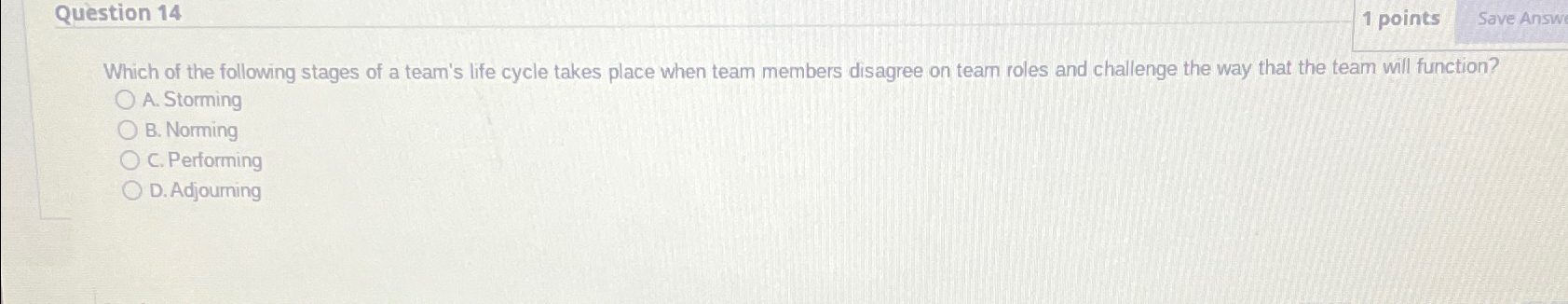 Solved Question 141 ﻿pointsSave AnswWhich of the following | Chegg.com