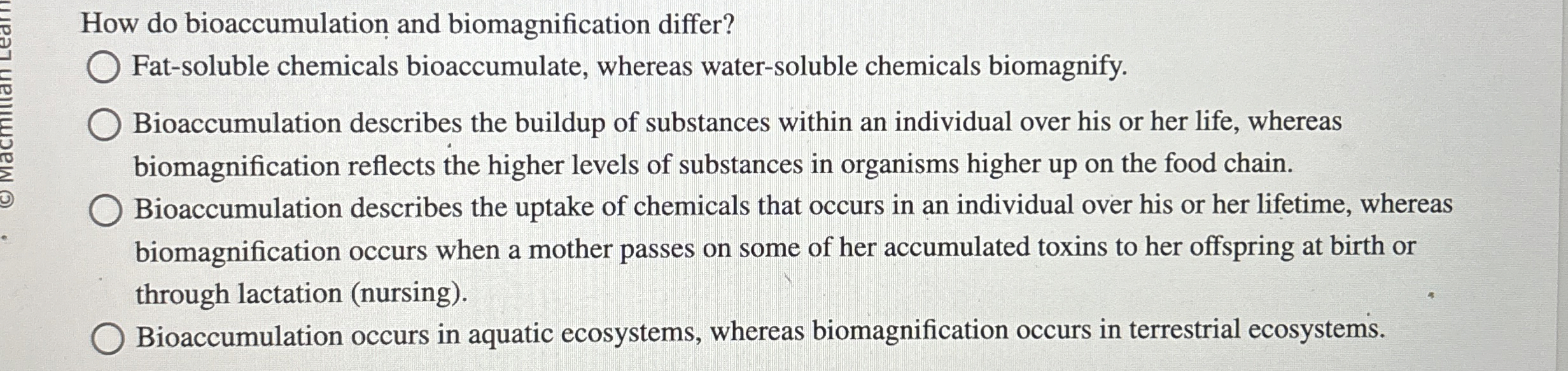 Solved How do bioaccumulation and biomagnification | Chegg.com