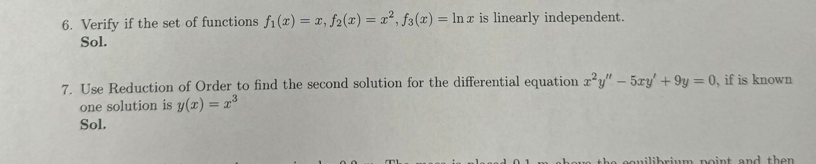 Solved Verify if the set of functions | Chegg.com