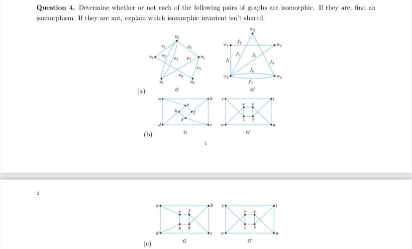 Question 4. ﻿Determine whether or not each of the | Chegg.com