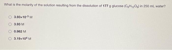 Solved what is the molarity of the solution resulting from | Chegg.com