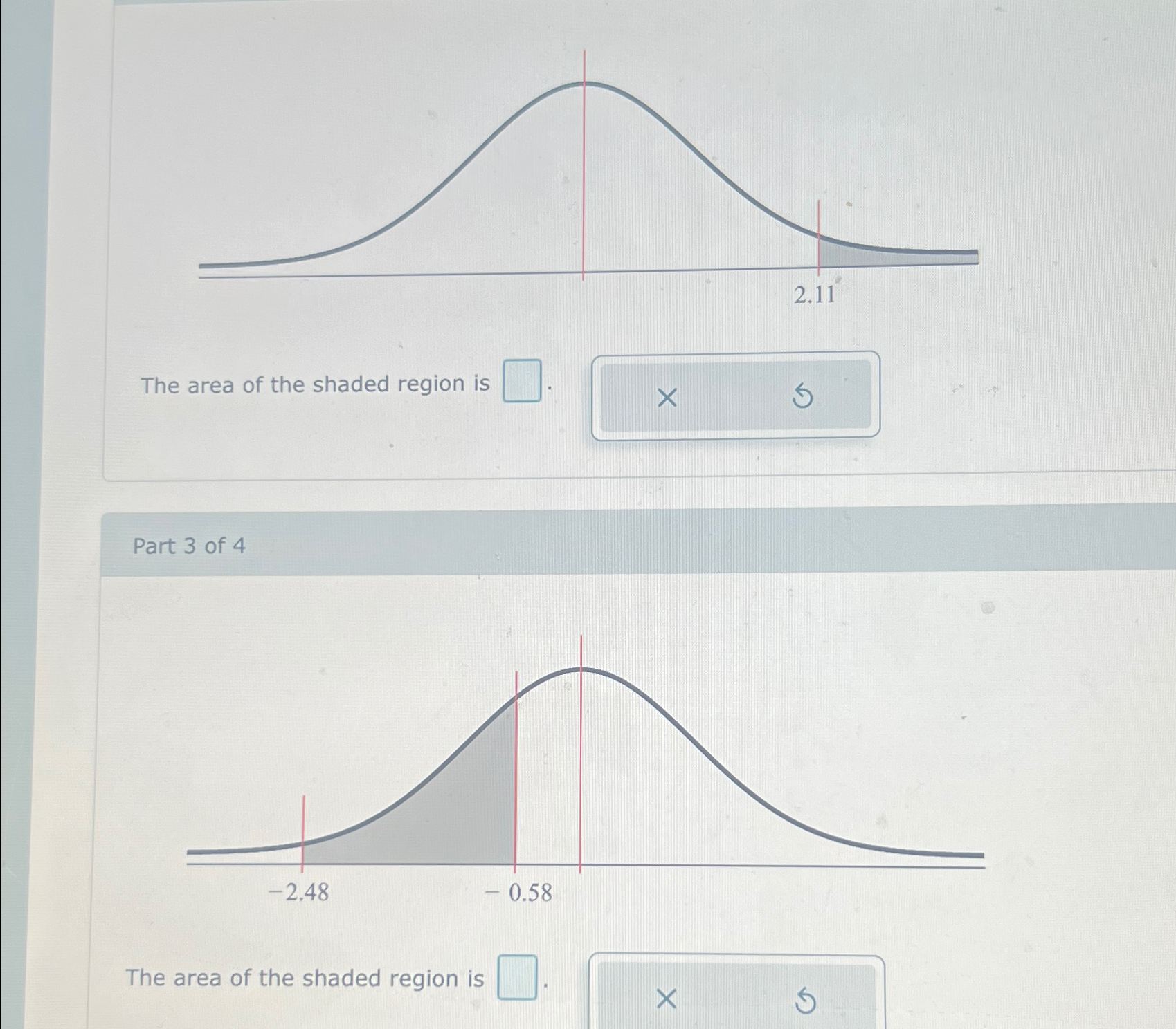 Solved Find each of the shaded areas under the standard | Chegg.com