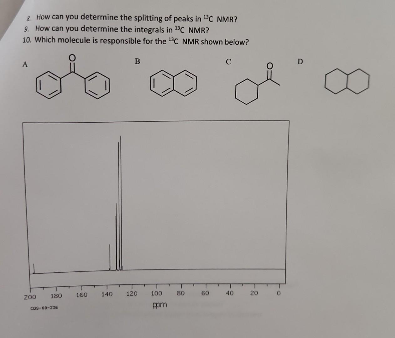 Solved 1. How can you determine the number of peaks a 1H NMR | Chegg.com