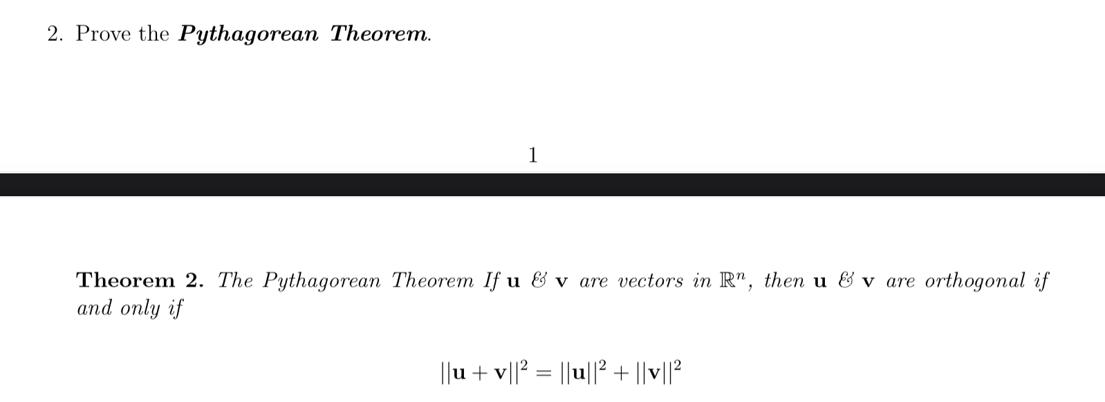 Solved Prove the Pythagorean Theorem.1Theorem 2. The | Chegg.com Solved Prove the Pythagorean Theorem.1Theorem 2. The | Chegg.com