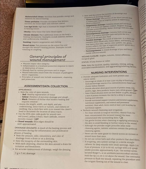 Solved Reading about pressure Injury wounds and then | Chegg.com