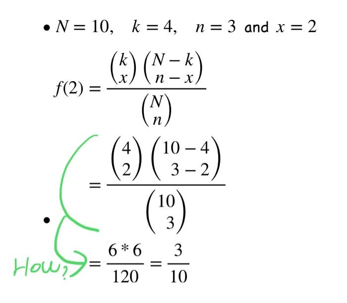 Solved - N=10,k=4,n=3 and x=2 f(2) How? | Chegg.com