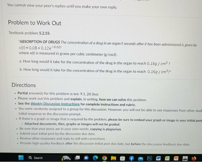 Solved You cannot view your peer's replies until you make | Chegg.com